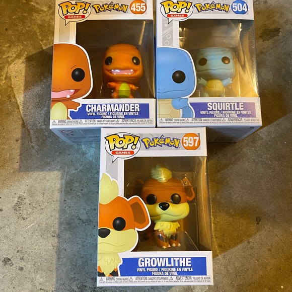 Funko | Toys | Funko Pokmon Charmander Squirtle And Growlithe Vinyl ...
